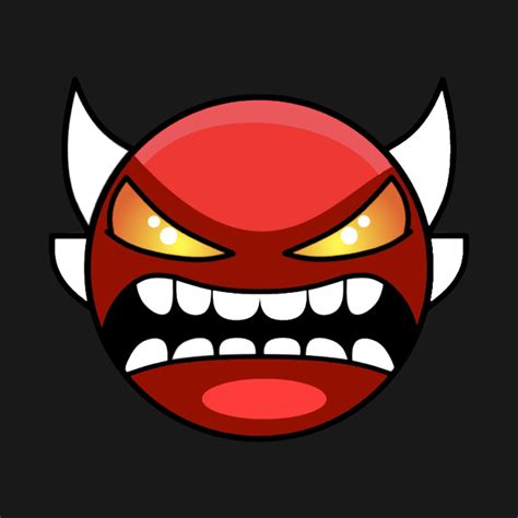 Extreme Demon Icon Geometry Dash T Shirt Teepublic