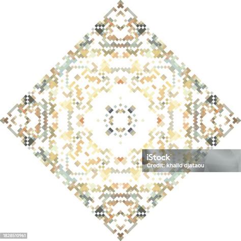 추상 픽셀 아트 타일입니다 벡터 일러스트 레이 션입니다 인사말 카드 배너 전단지 및 포스터를 위한 디자인 요소 0명에 대한 스톡 벡터 아트 및 기타 이미지 Istock