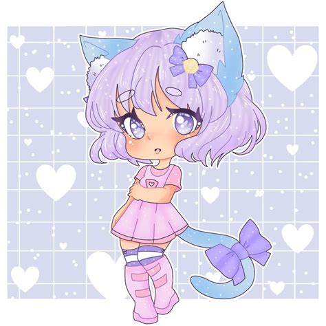 Cute Anime Chibi Cat Girl