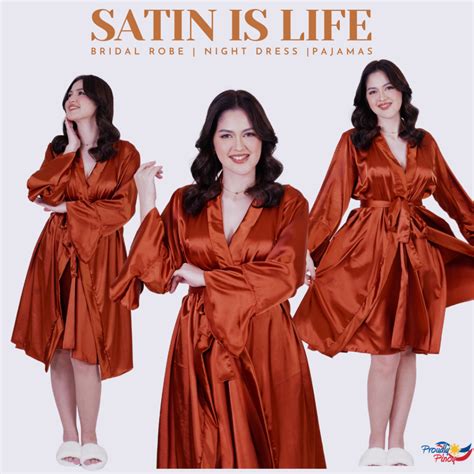 Premium Satin Kimono Robe Perfect For Brides And Entourage Locally