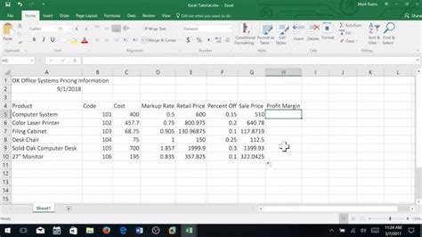Designing Excel Spreadsheets Youtube