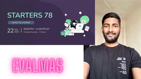 valid expression codechef starters 78 evalmas explanation youtube