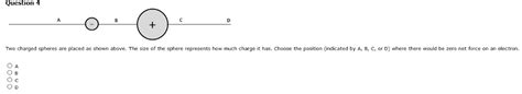 Solved Question Two Charged Spheres Are Placed As Shown Chegg