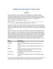 Problem Set 2 Docx Problem Set 1 Due Week 5 Friday Noon Null 24 09 2019 In This Problem Set