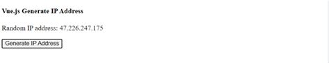Vue Js Generate Random Ip Address Javascript Example