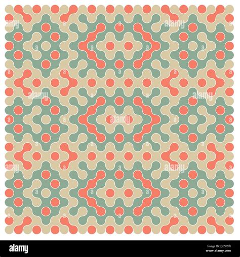 Random Color Rounded Truchet Tiling Illustration Stock Vector Image
