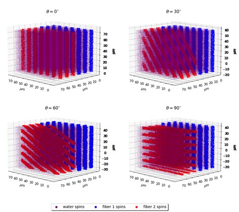 Example Simulated Spin Trajectories From An Imaging Voxel Featuring Two
