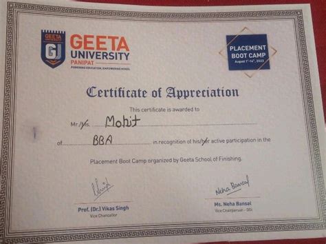 Mohit Soni On Linkedin Skilldevelopment Geetauniversitypride Success Participation