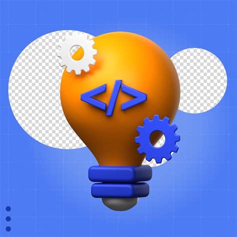 Premium Psd 3d Icon Development Idea Object