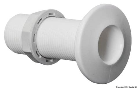 Threaded Seacock White Plastic 1 4boats