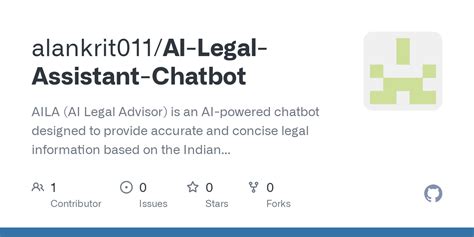Github Alankrit011ai Legal Assistant Chatbot Aila Ai Legal Advisor