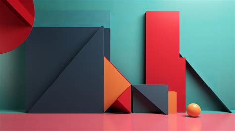 Premium Ai Image Minimalistic Design Featuring Geometric Shapes Ai Generated