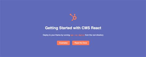 build a react hubl theme hubspot