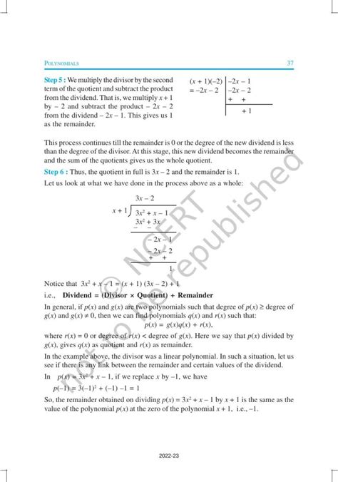 Ncert Book For Class 9 Maths Chapter 2 Polynomials