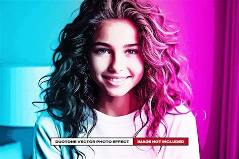 Premium PSD Duotone Vector Photo Effect