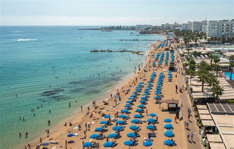 프로타라스 키프로스의 지중해 바다에 해변 라인 정상에서 전망 공중 건축에 대한 스톡 사진 및 기타 이미지 건축 공중 뷰 관광 Istock