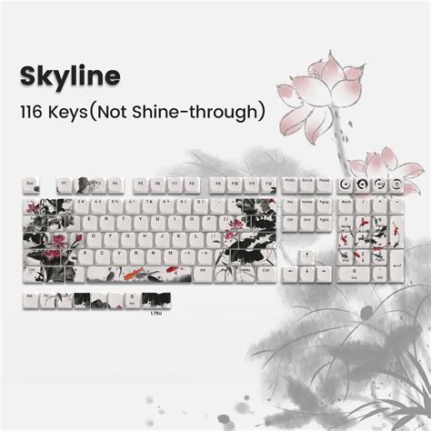 Mua Xvx Low Profile Keycaps Lotus Keycap Set 116 Keys Dye Sub Pbt Keycaps Skyline Custom