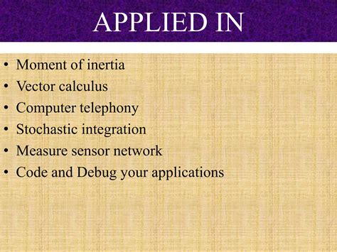 Integrals And Its Applications Pptx
