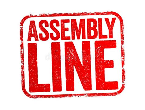 Assembly Line Is A Production Process That Breaks The Manufacture Of A