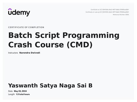 Completed The Batch Script Programming Course Yaswanth Sai Posted On The Topic Linkedin