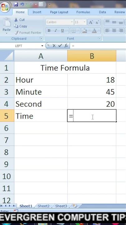 Time Formula Excel Trick And Tips Short Ytshorts Youtubeshorts