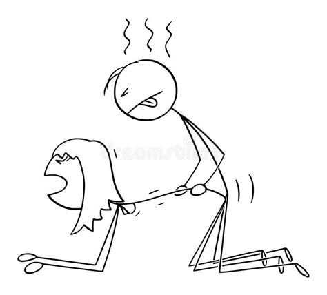 Vector Cartoon Illustration Of Kama Sutra Sex Pose Sexual Position Of Man And Woman Stock