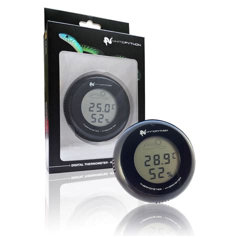 white python digital thermometer and hygrometer tortoise den