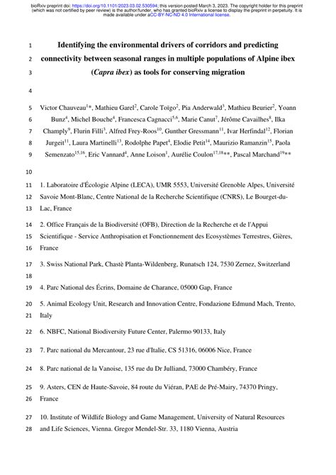Pdf Identifying The Environmental Drivers Of Corridors And Predicting Connectivity Between
