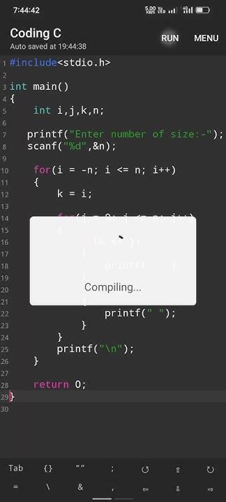 Pattern Program C Programming Shorts Coding Youtube