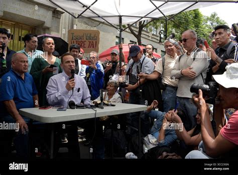 Israel Vallarta Holds A Press Conference Outside The Supreme Court Of