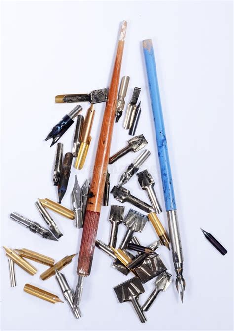 Pen Nibs Stock Image Image Of Tools Golden Equipment 39618417