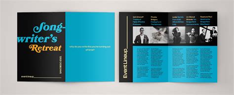 Songwriters Retreat Event Program Design On Behance