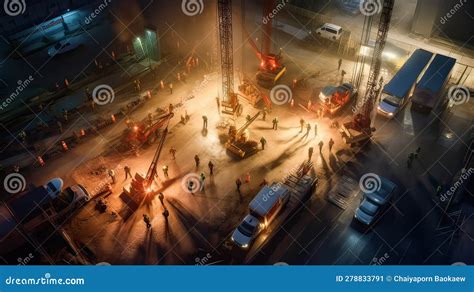 Generative Ai Civil Engineer And Safety Officer Inspection Construction Worker Stock