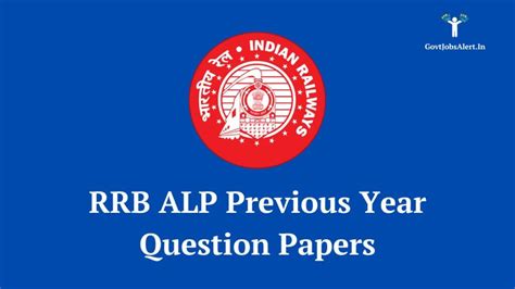 Rrb Alp Previous Year Question Papers 79 Sets Free Pdf Download Govtjobsalert In