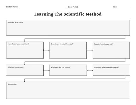 Scientific Method Flowchart Customizable Template Shutterstock