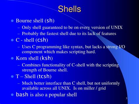 Ppt The Shell And Some Useful Administrative Unix Commands Powerpoint