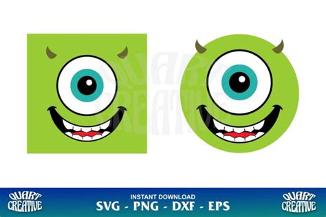 Mike Wazowski Face SVG Gravectory