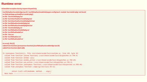 Ucode Exception When Accessing Overview Page Issue 6123 Openwrt Luci GitHub