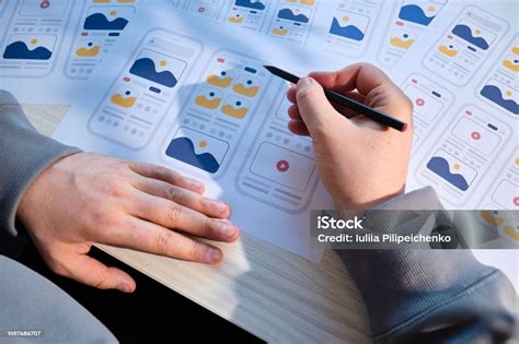 Ux 모바일 응용 프로그램 와이어 프레임 스케치 프로토 타입 프레임 워크 레이아웃 미래 응용 프로그램 디자인 프로젝트 Ui Ux