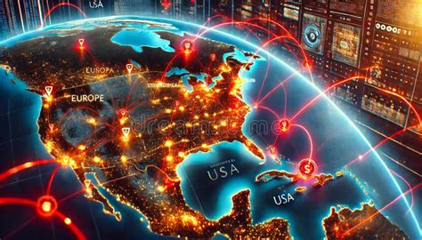 Earth Globe With Network Connections Data Analysis Dashboards And Ai Integration Symbolizing