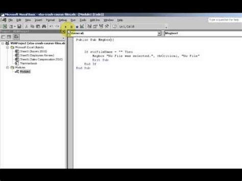 Excel VBA MsgBox YouTube