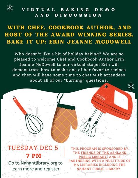 Virtual Baking Demo And Discussion With Chef Erin Jeanne Mcdowell