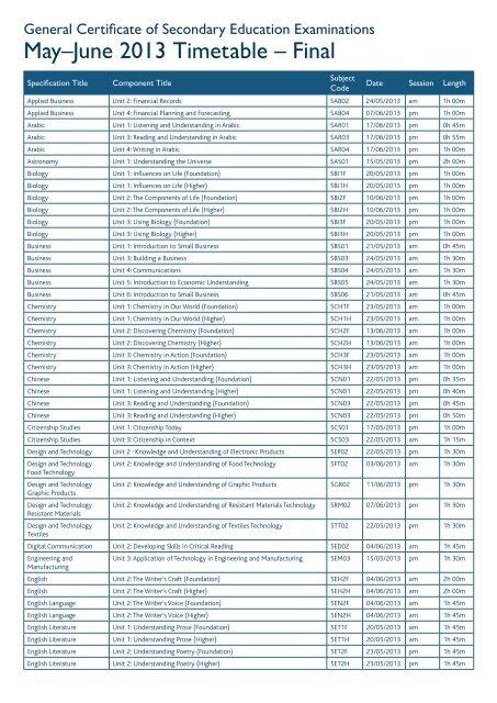 Gcse Summer Exam Timetable 2025 Edexcel Una Edmunds