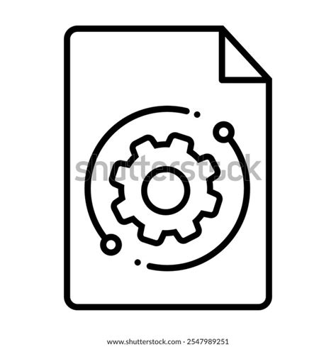 Technical Documentation Icon Vector Manual Illustration Stock Vector