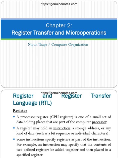Unit 2 Register Transfer And Microoperations Pdf Central Processing
