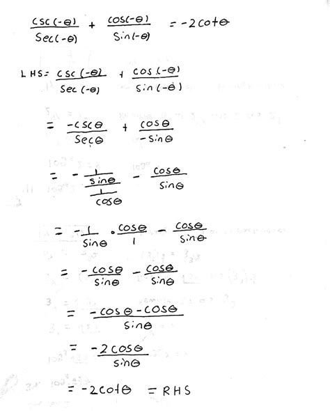 How Do You Verify Trig Identities Using The Odd And Even Trig Identities Mathangel369