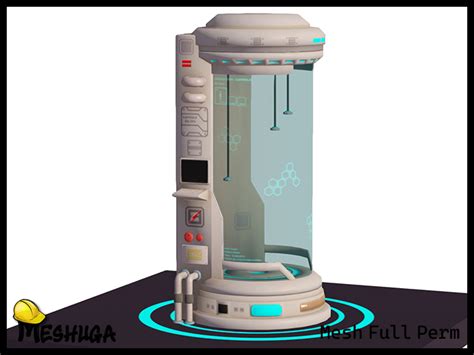 Second Life Marketplace Meshuga Sci Fi Lab Capsule Full Perm Mesh