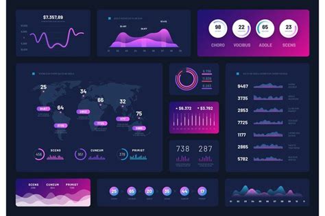 Data Dashboard Modern Infographic Ui Interface Admin Panel Artofit