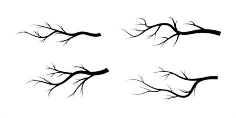 Tree Branch Silhouette Vector Art Icons And Graphics For Free Download