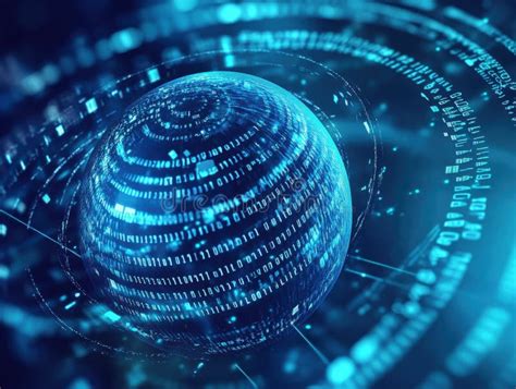 A Bright Blue Light Is Illuminating A Tunnel Filled With Binary Code